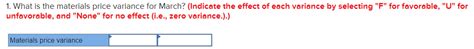 Solved 6 What Is The Labour Efficiency Variance For March