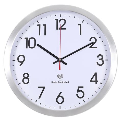 Atomic Analog Wall Clock 14inch Radio Controlled Sets Automatically