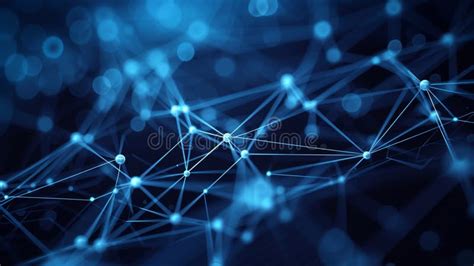 Futuristic Blockchain Network Visualization Generated Ai Stock