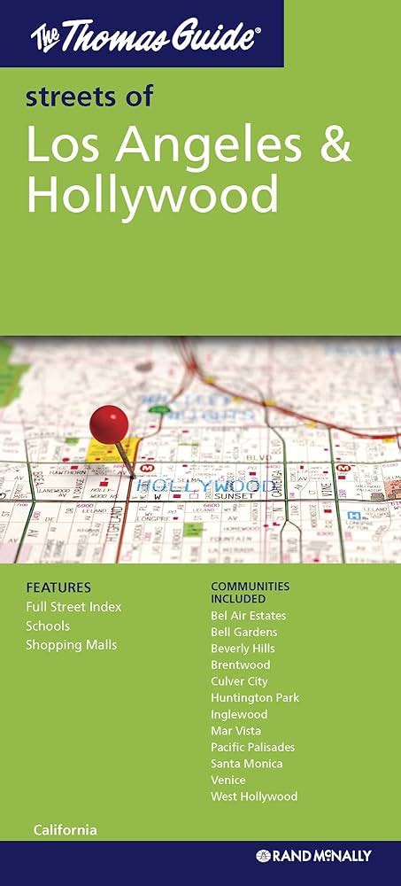 Folded La City Map Rand Mcnally Los Angeles Street Map Folded City
