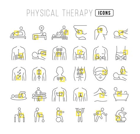 Set Of Linear Icons Of Physical Therapy 10562654 Vector Art At Vecteezy