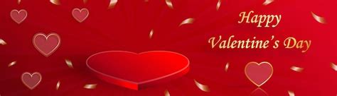 발렌타인 데이를 위한 3d 연단 라운드 스테이지 프리미엄 벡터