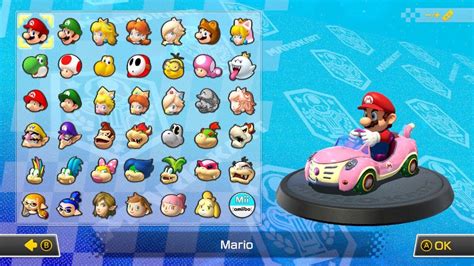 Mario Kart 8 Character Select Screen
