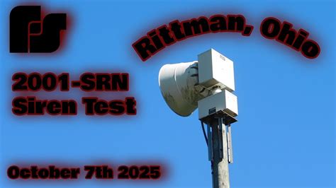 Fs 2001 Srn Siren Test Rittman Ohio Youtube