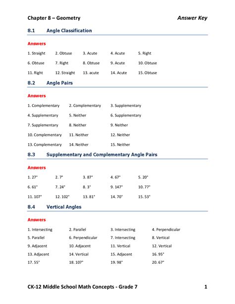 Answer Key Study Notes Algebra Docsity