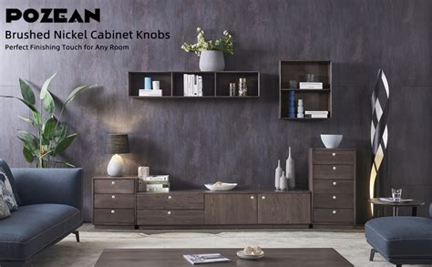 Pozean 30 Pack Cabinet Knobs Brushed Nickel Cabinet Knobs Silver With Screws For Dresser Drawer