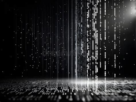 Abstract Animation Of Binary Code Cascading Down Like Digital Rain Stock Illustration