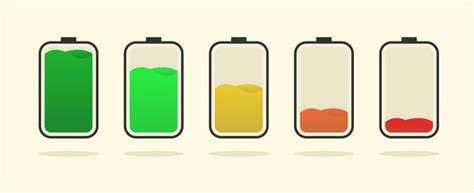 충전 벡터 일러스트 레이 션의 수준 배터리 프리미엄 벡터