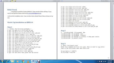 Oracle 11g Installation On Rhel64 Youtube