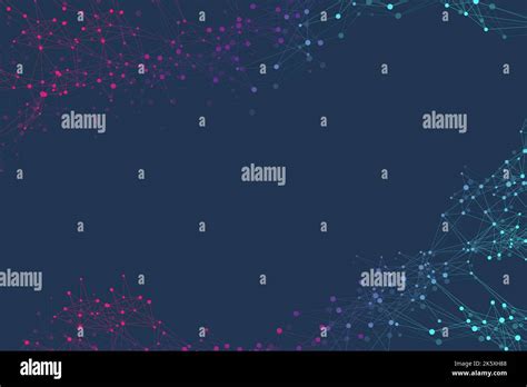 Geometric Graphic Background Molecule And Communication Big Data Complex With Compounds Lines