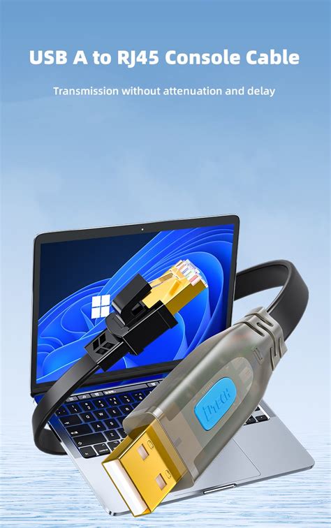 High Resolution DTECH Gold Plated USB Serial Adapter Cable 1 5m 2m 3m USB A To RJ45 Console