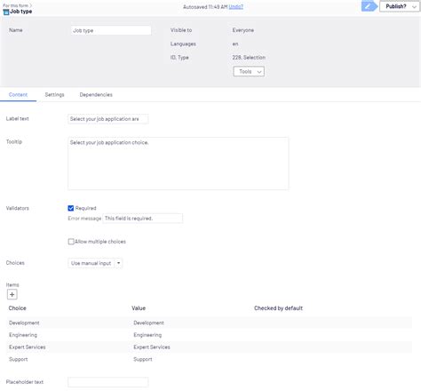 Form Element Types Support Help Center
