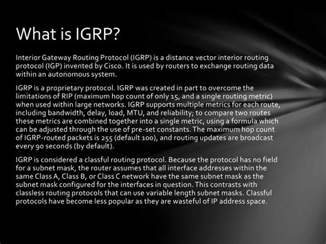 PPT IGRP Interior Gateway Routing Protocol Access Lists PowerPoint Presentation ID 3058157