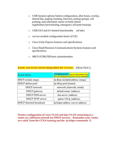 Ccna Voice Study Summary 460 PDF