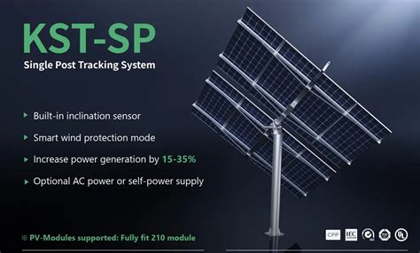 Single Post Axis Tracker Solar Automatic Solar Tracking System