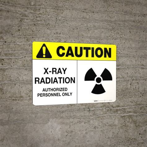 Radiación De Rayos X Letrero De Pared