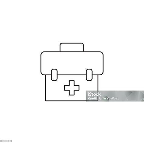 응급 처치 선 아이콘 개요 벡터 로고 일러스트 레이 션 선형 Pi 0명에 대한 스톡 벡터 아트 및 기타 이미지 0명 가방 건강관리와 의술 Istock