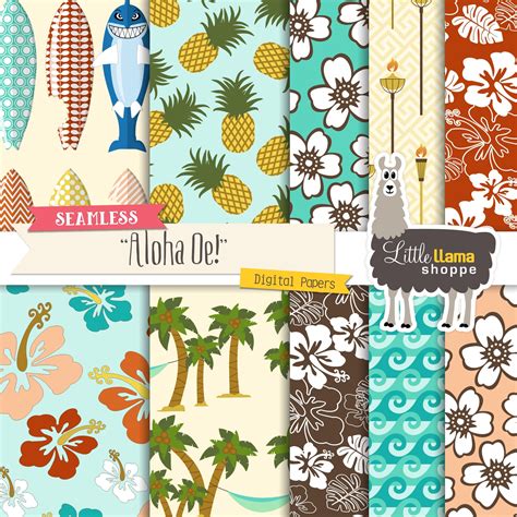 Hawaiian Scrapbook Paper