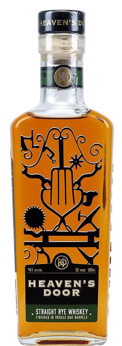 Heavens Door Rye Whiskey 750m Irondequoit Liquor