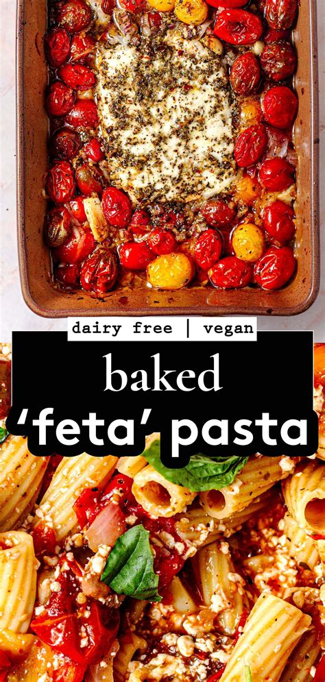 Vegan Baked Cherry Tomato Feta Pasta Tiktok Inspired Recipe