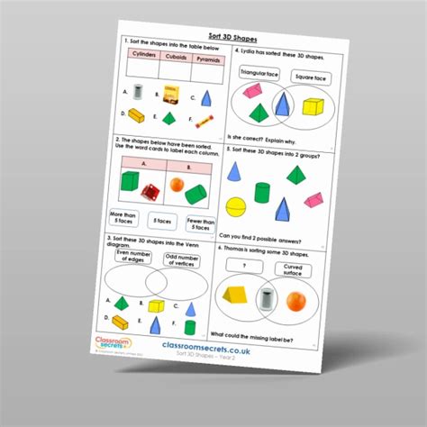 Year 2 Sort 2 D Shapes Mixed Activity Resource Classroom Secrets
