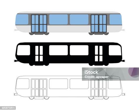 Jeu Dicône Plate Metro Illustration De Dessin Animé Contour Silhouette