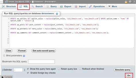 Find And Replace All Urls Or Text In A Wordpress Database Devanswers
