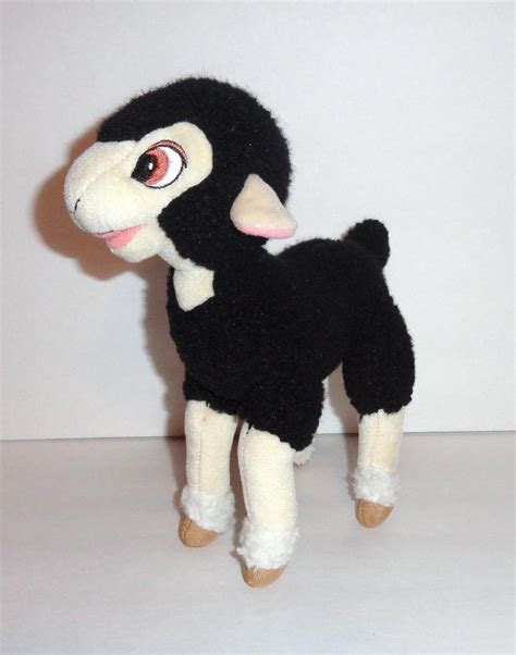 Charlottes Web 2 Cardigan Plush Black Sheep Wooly Fur Lamb 2003 P30 1808362410