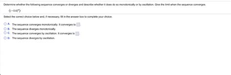 Solved Determine Whether The Following Sequence Converges Or