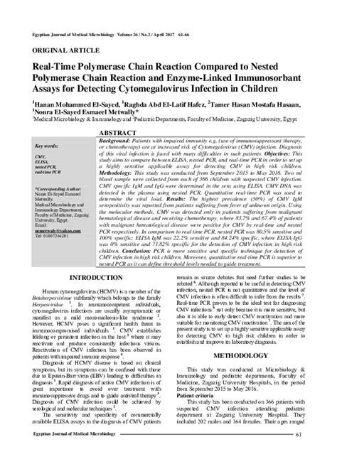 Pdf Real Time Polymerase Chain Reaction Compared To Nested Polymerase Chain Reaction And
