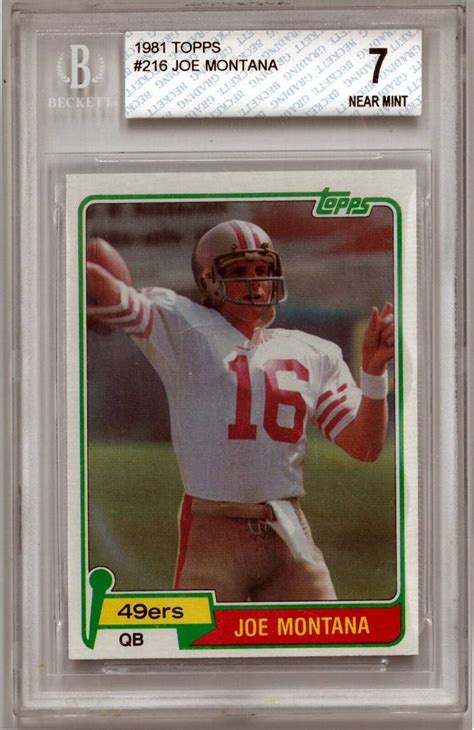 Joe Montana 1981 Topps Rookie Card Auction