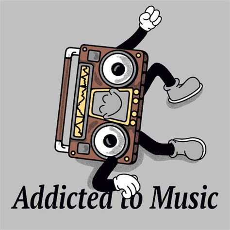 Boombox Groovy 캐릭터 디자인으로 음악에 중독 프리미엄 벡터