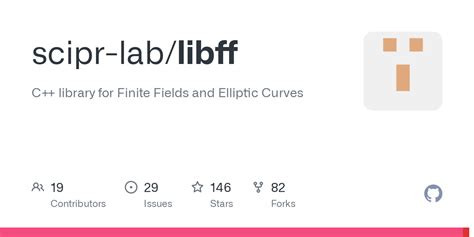 Github Scipr Lab Libff C Library For Finite Fields And Elliptic Curves