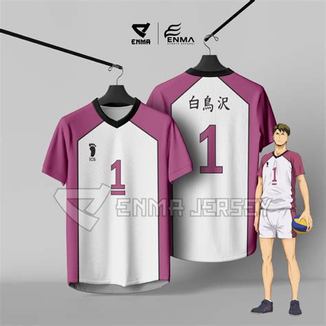 Jual Jersey Anime Haikyuu Shiratorizawa Team Full Printing Bisa Custom