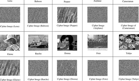 Collection Of Decrypted And Corresponding Cipher Images By Proposed Download Scientific Diagram