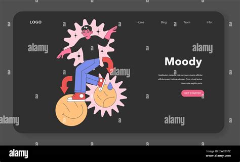 Moody Personality Trait A Dynamic Character Balancing On Mood Spheres Representing Emotional