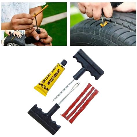 Flat Tire Repair Kit Tire Puncture Repair Plug Tubeless Repair Kit