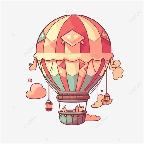 귀여운 열기구 벡터 뜨거운 공기 풍선의 스티커 클립 아트 만화 그림 상표 클립 아트 Png 일러스트 및 벡터 에 대한 무료 다운로드 Pngtree