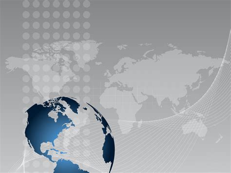 Silver 3d Globe And World Map Backgrounds 3d Blue Business