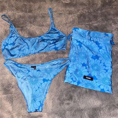 Triangl Rina Ocean Floral Bathing Suit Not Sold Depop