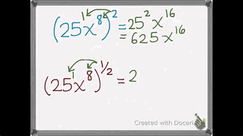 Simplifying Rational Exponents Youtube