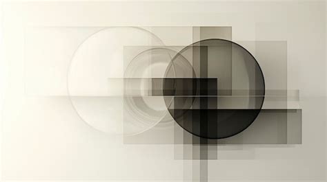 Abstract Geometric Shapes Overlapping Minimalist Design In Neutral Tones Premium Ai Generated