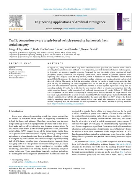 pdf traffic congestion aware graph based vehicle rerouting framework