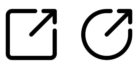 외부 링크 벡터 아이콘 집합입니다 하이퍼링크 기호입니다 정사각형과 원 모양 가상현실에 대한 스톡 벡터 아트 및 기타 이미지 가상현실 그래픽 사용자 인터페이스 단순함