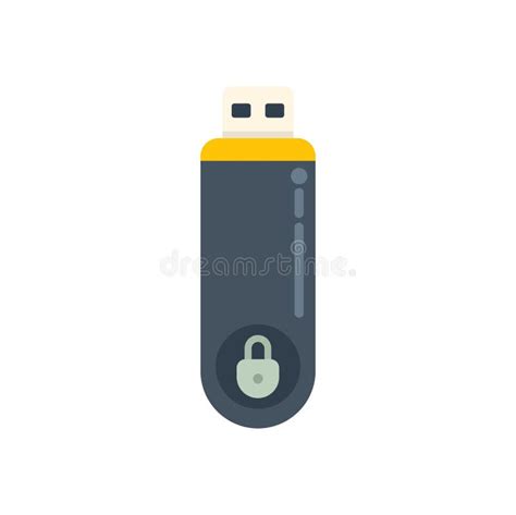 Usb Flash Drive Showing Secure Data Encryption Concept Stock Vector Illustration Of Access