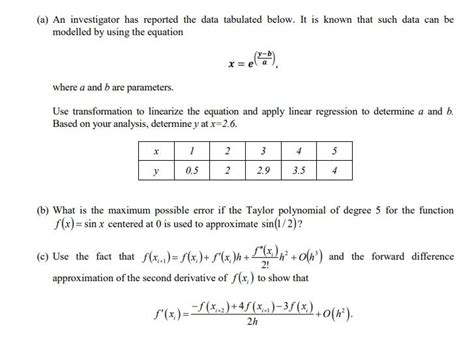 Solved A An Investigator Has Reported The Data Tabulated