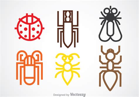 Colorful Insect Line Icons 102451 Vector Art At Vecteezy