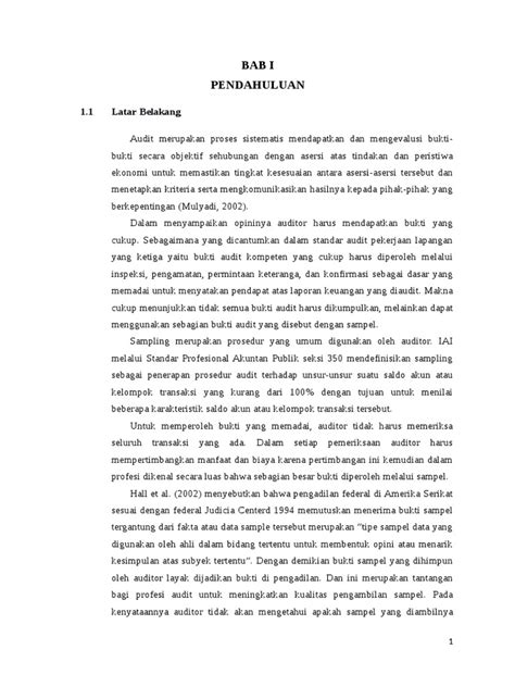 Makalah Attribute Sampliing Untuk Pengujian Pengendalian Autosaved Pdf