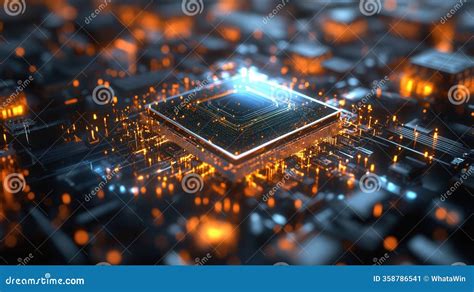 Quantum Computing With Complex Algorithm Stock Image Image Of