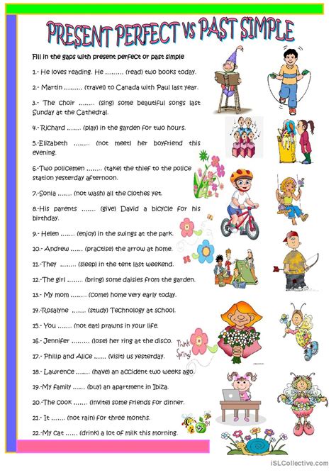Past Simple Vs Present Simple Exercises
